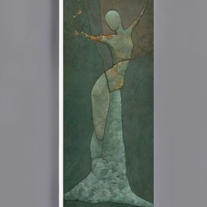 Modern Abstract Female Figure Painting, Canvas Fine Art Print ...