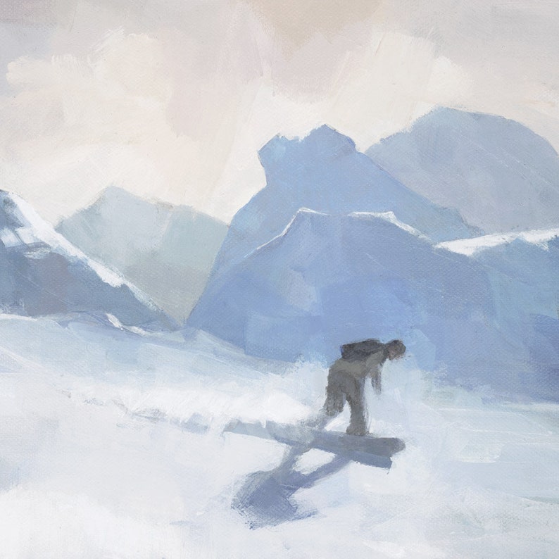 Snowboard Painting Signed Art Print Snowboarder Snowboarding - Etsy UK