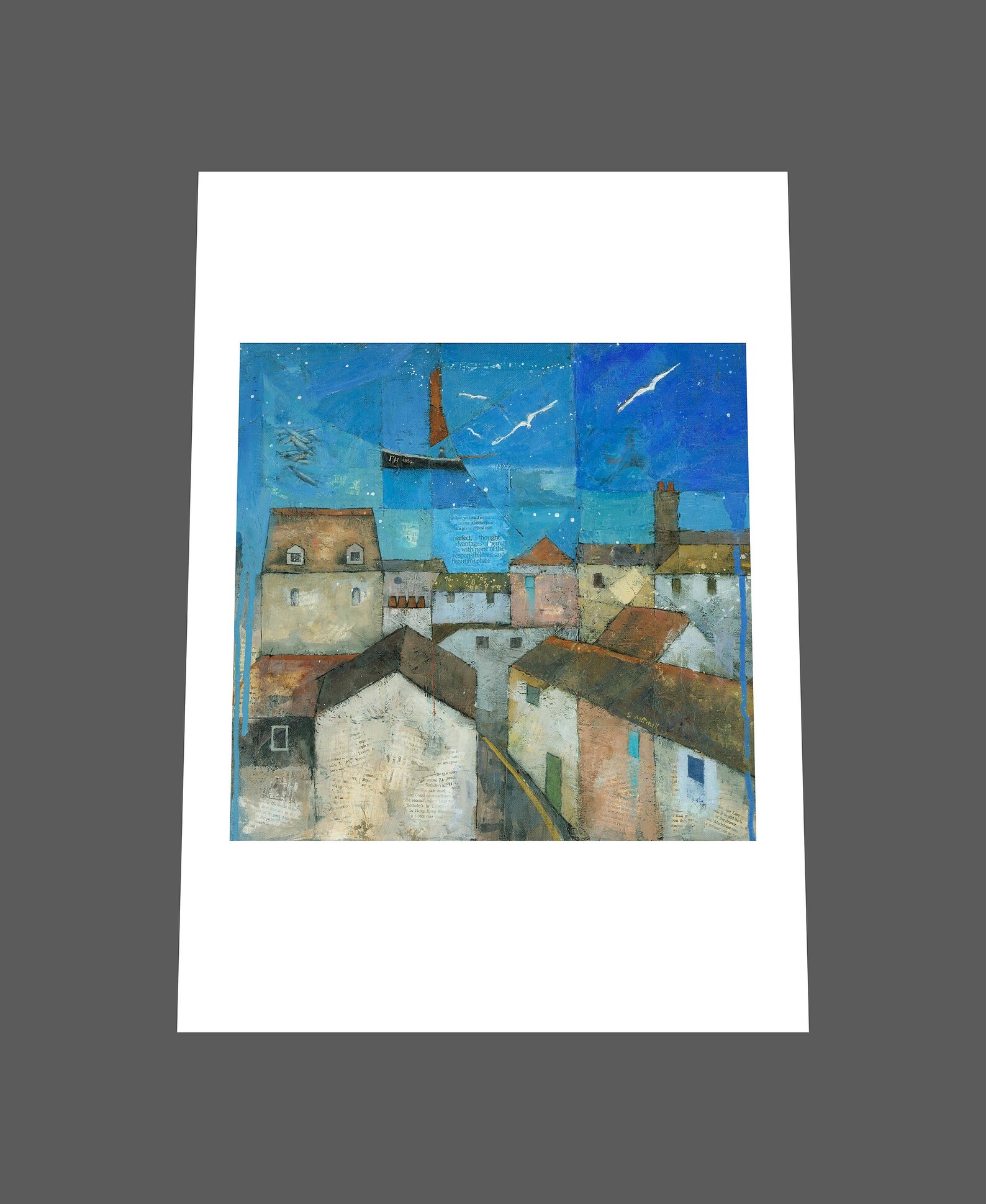 Falmouth Abstract Cornish Fishing Harbour Painting Signed - Etsy