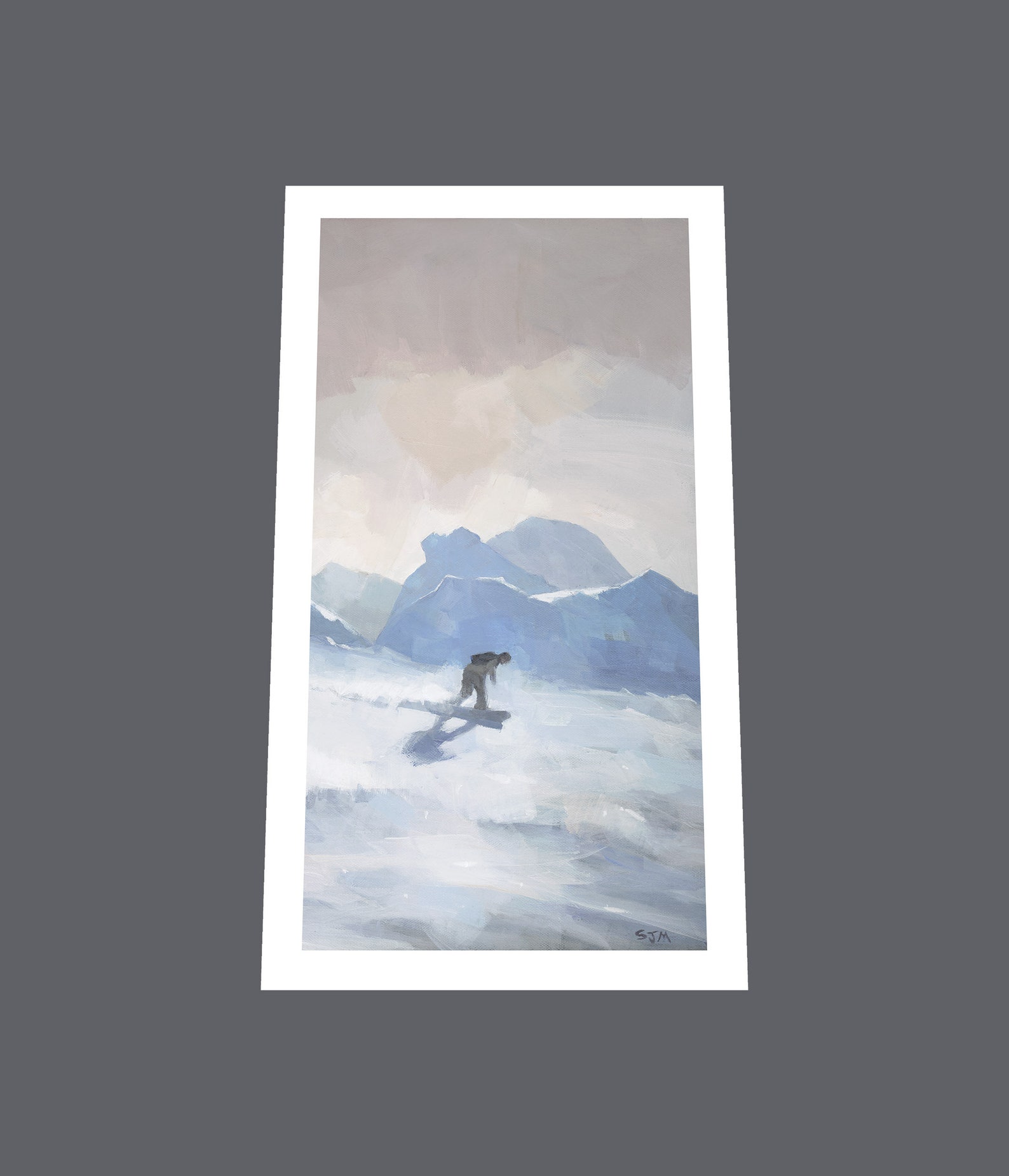 Snowboard Painting, Signed Art Print, Snowboarder Snowboarding Giclee ...