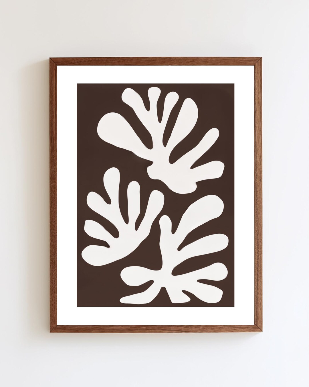 Espresso Brown Abstract Shapes Wall Art - Etsy