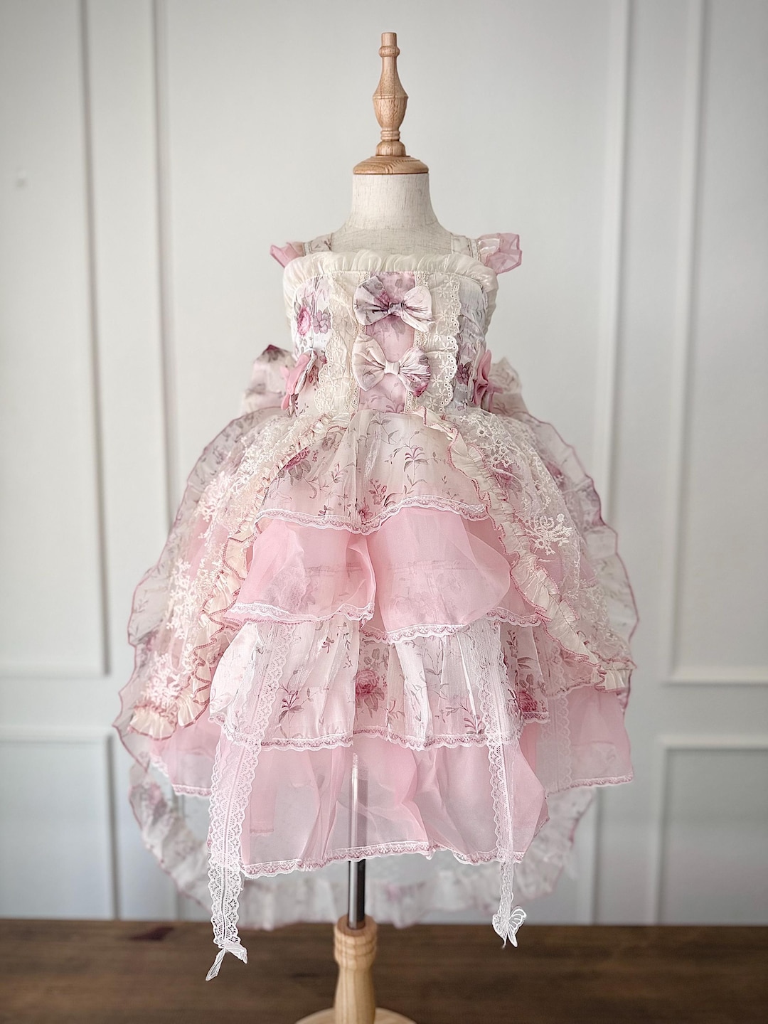 Vintage Princess Floral Lace Girl Dress - Etsy