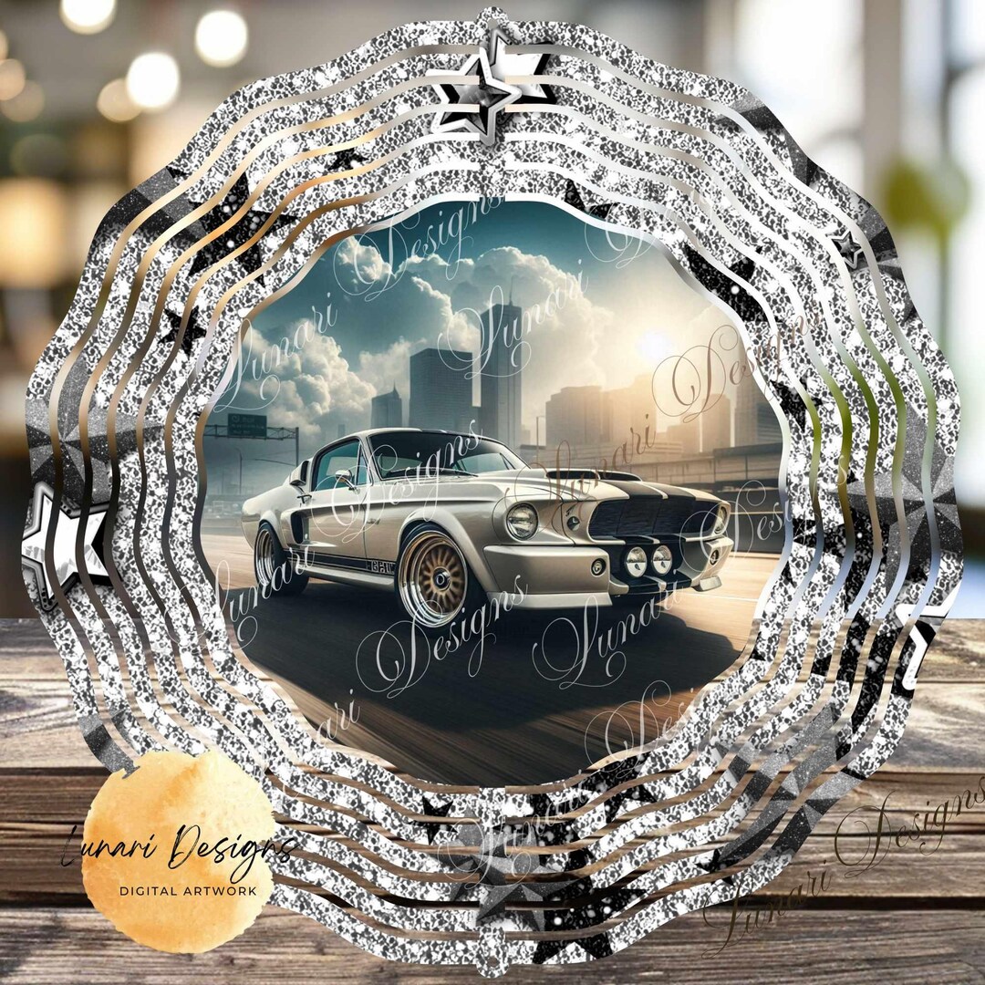 Classic Ford Mustang Design PNG: Vintage Muscle Car, Wind Spinner ...