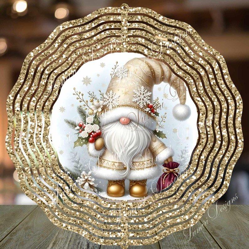 Cute Christmas Gnome Design PNG: Christmas Clipart, Wind Spinner ...