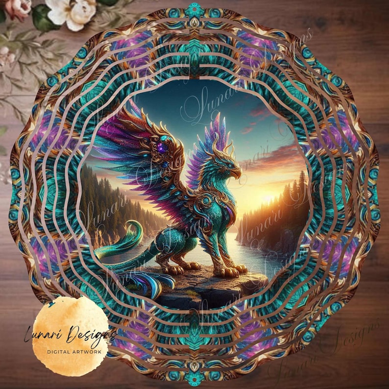 Griffin / Gryphon PNG, Wind Spinner / Coasters / Sublimation / Mythical ...