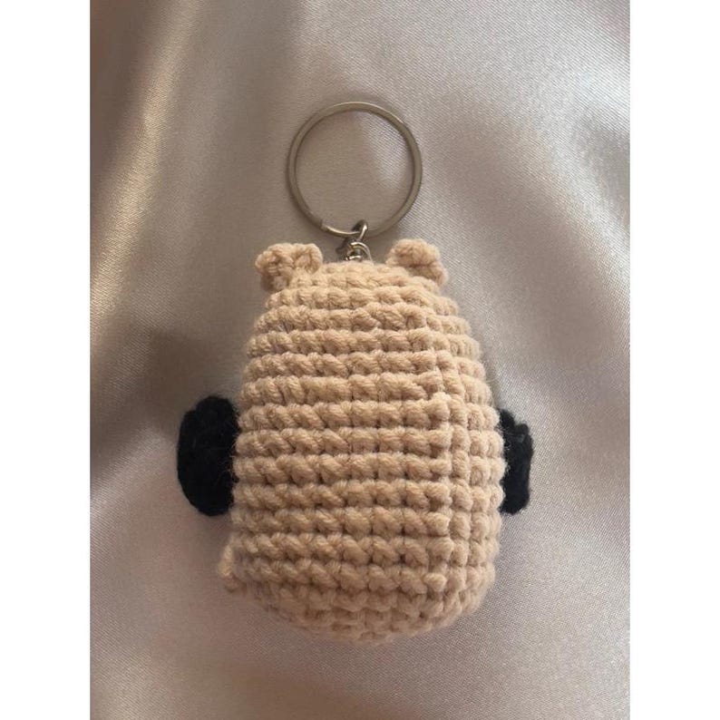 Gym Capybara Crochet Keychain, Handmade Capybara With Dumbbell Plush ...