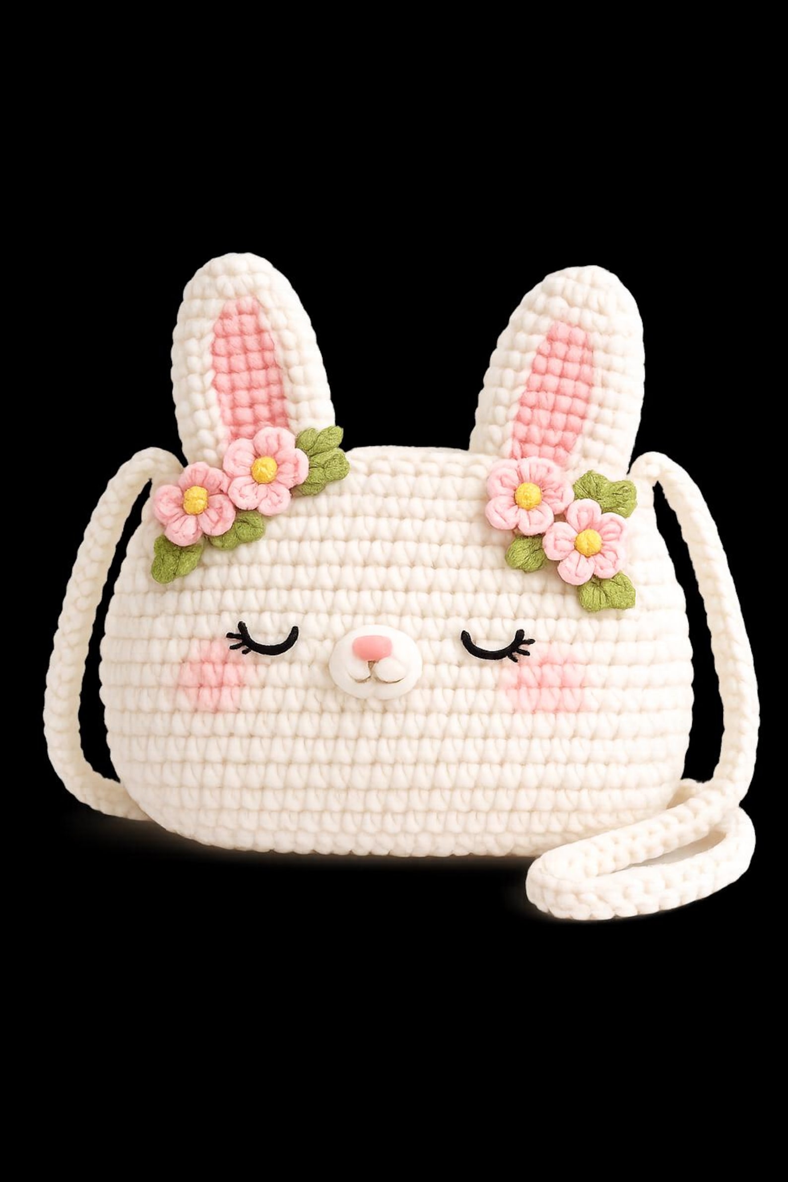 Crochet Bunny Purse Pattern PDF – Cute Rabbit Bag With Flowers ...