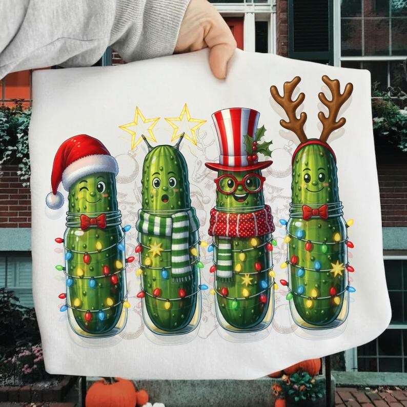 Funny Christmas Pickle PNG, Cute Holiday Pickles Clipart, Pickle Lover ...