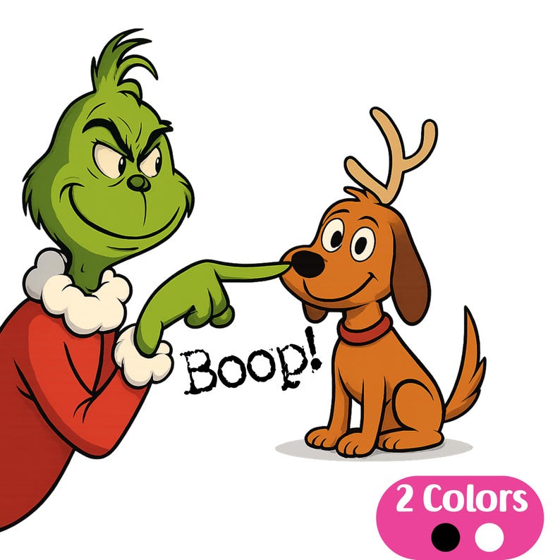 Grinch Boop and Max Dog Design: Funny Christmas PNG - Etsy