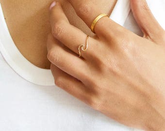 Wave Ring Surfer Jewelry Surfer Ring Wave Ring Sterling | Etsy