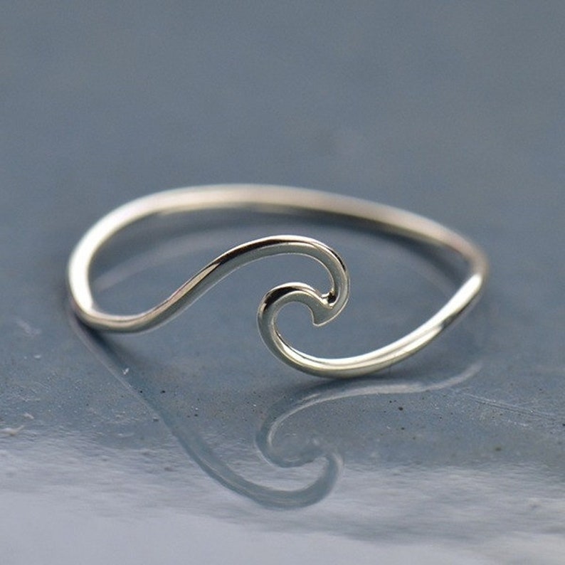 Wave Ring Surfer Jewelry Surfer Ring Wave Ring Sterling - Etsy