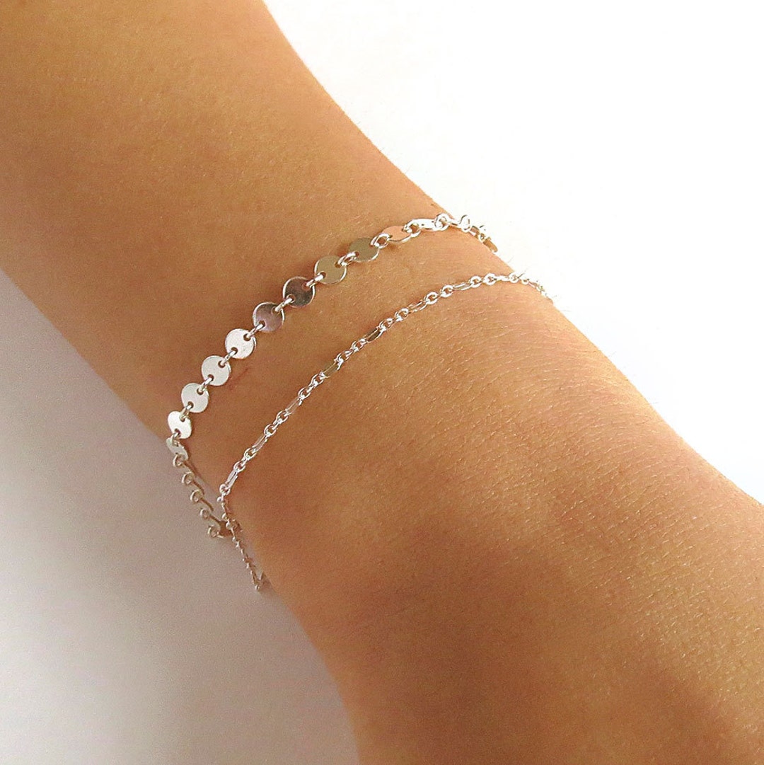 Dainty Chain Bracelet - Gold Bracelets - Silver Bracelets - Layering ...