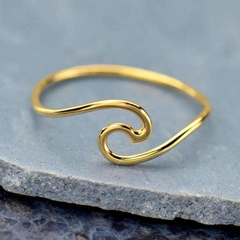 Wave Ring Surfer Jewelry Surfer Ring Wave Ring Sterling - Etsy