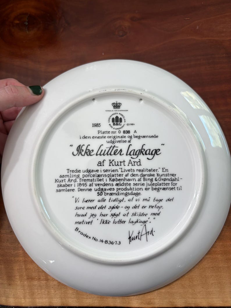 1985 Kurt Ard Collectable Plate - Etsy