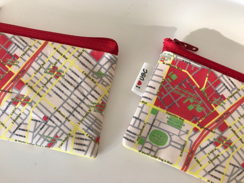 Coin Purse Wallet With the Map of the University of Southern California ...