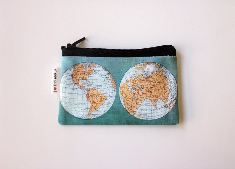 World Map Zipper Pouch, Coin Purse With Ancient World Map, Special Gift ...