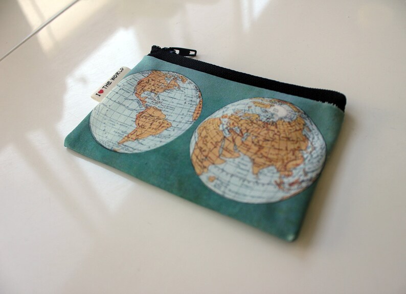 World Map Zipper Pouch Coin Purse With Ancient World Map - Etsy