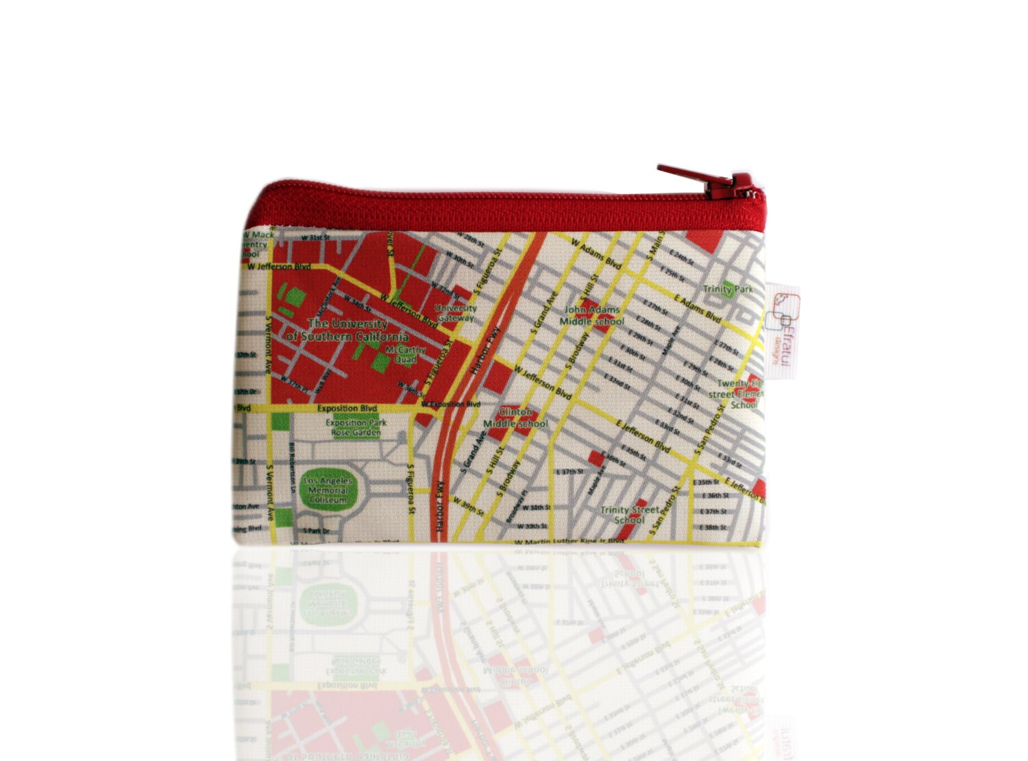 Coin Purse Wallet With the Map of the University of Southern California ...