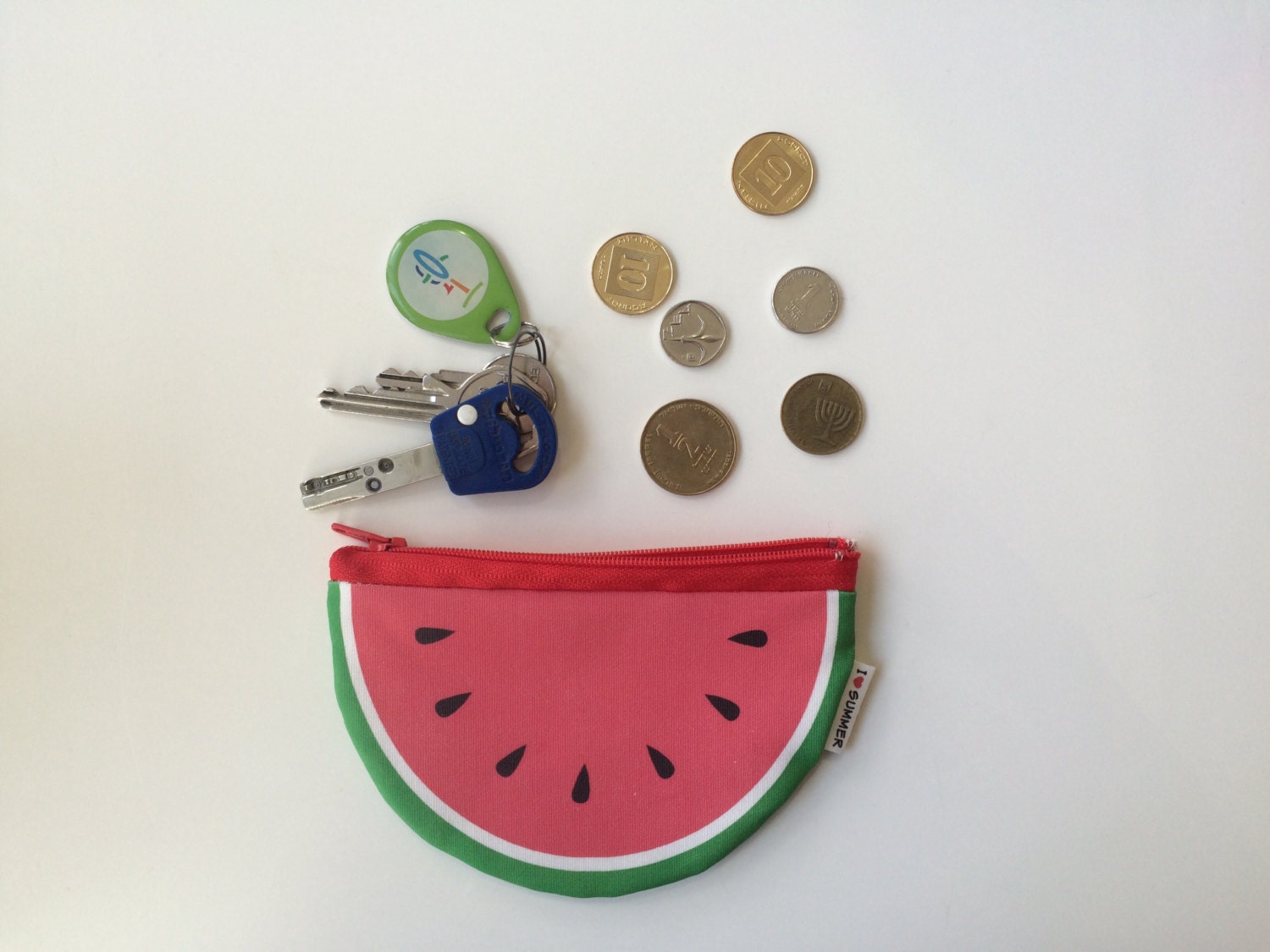 Watermelon Zipper Pouch, Coin Purse, Summer Time, Printed Wallet, for ...