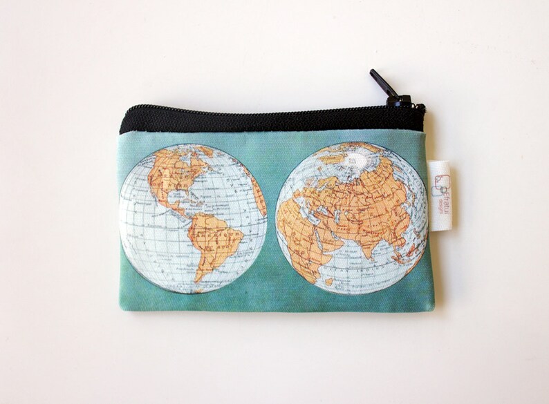 World Map Zipper Pouch Coin Purse With Ancient World Map - Etsy