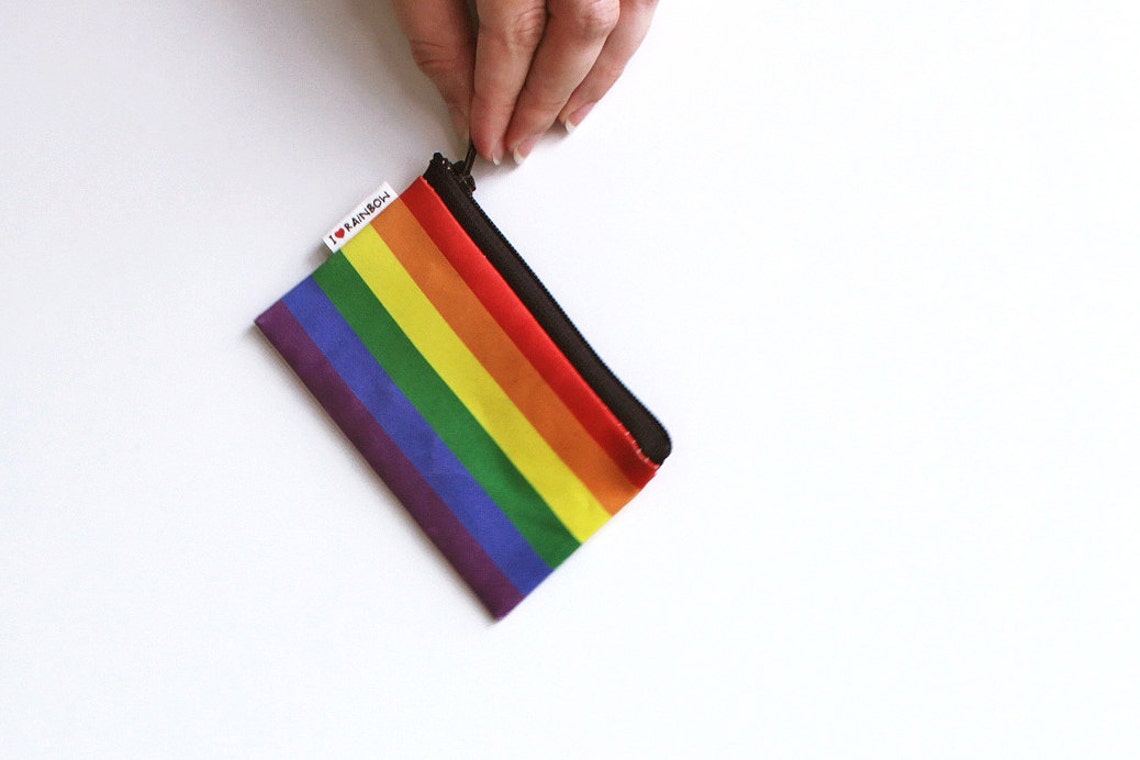 RAINBOW Colored Wallet, Printed Wallet, Colorful Cotton Coin Purse With ...