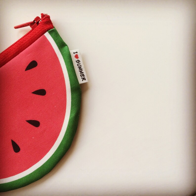 Watermelon Zipper Pouch, Coin Purse, Summer Time, Printed Wallet, for ...