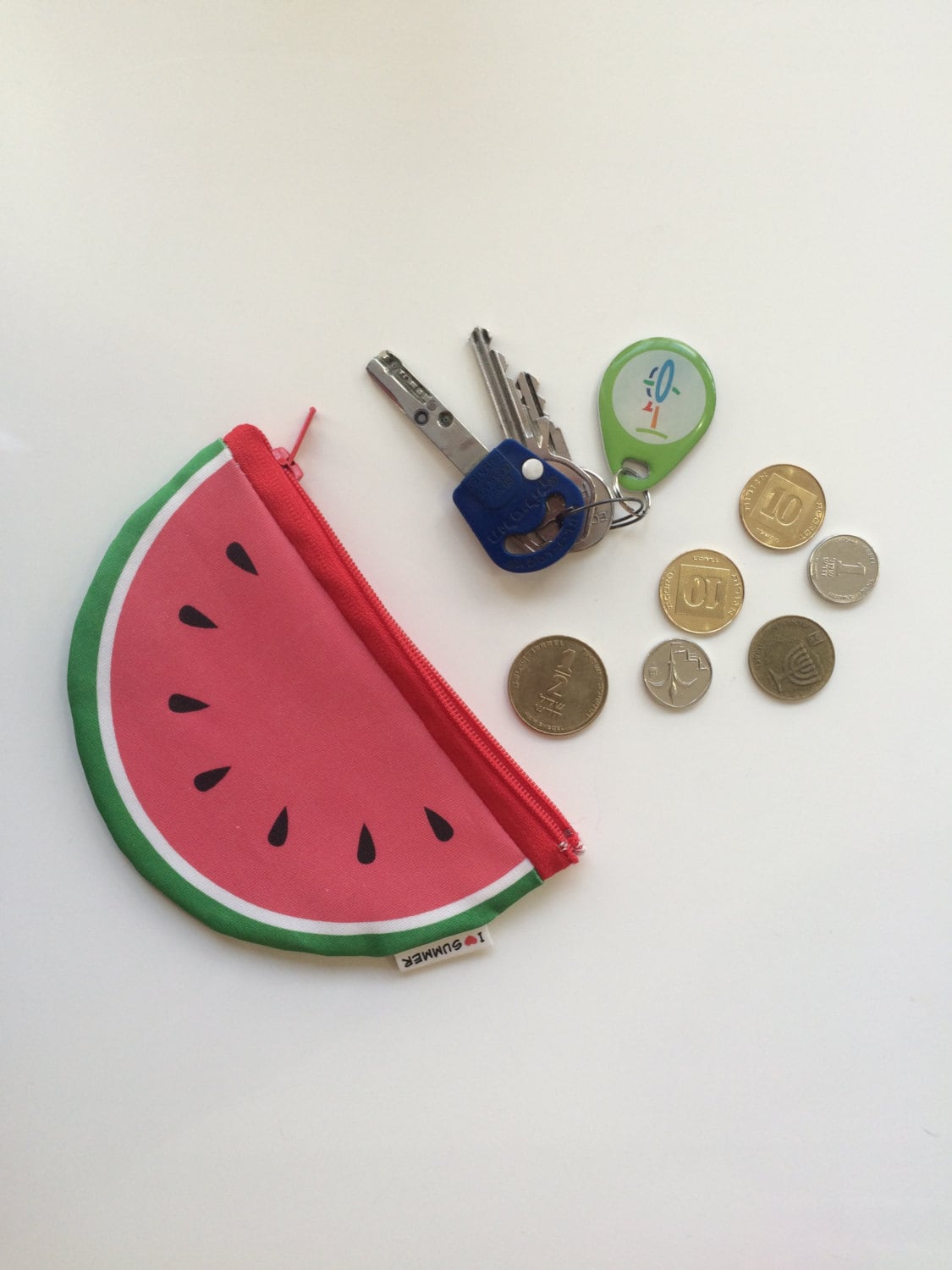 Watermelon Coin Purse Summer Time Zipper Pouch Printed - Etsy UK