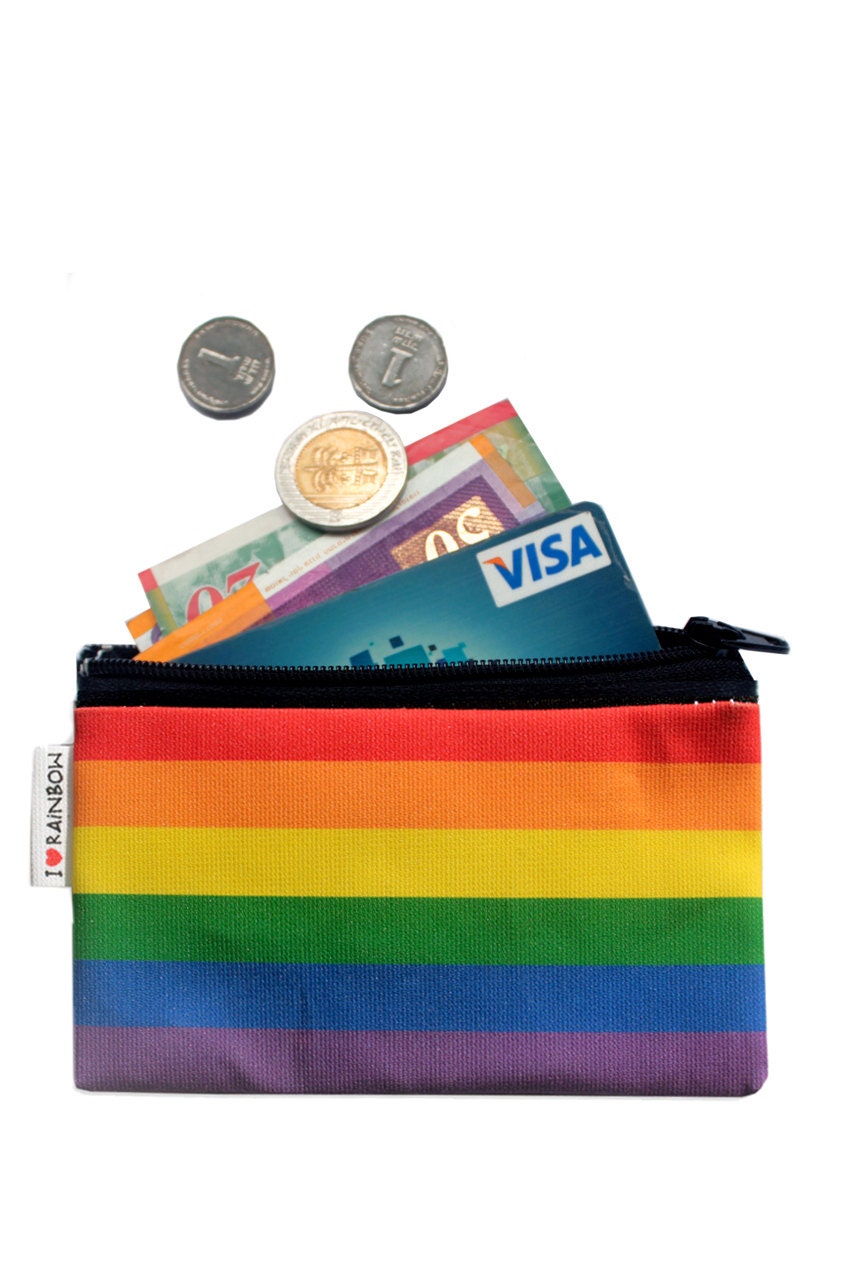 RAINBOW Colored Wallet, Printed Wallet, Colorful Cotton Coin Purse With ...