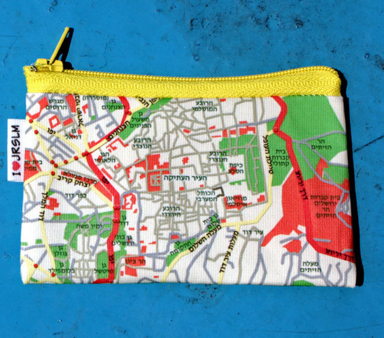 Coin Purse Wallet Zipper Pouch JERUSALEM Map Wallet Souvenir From ...