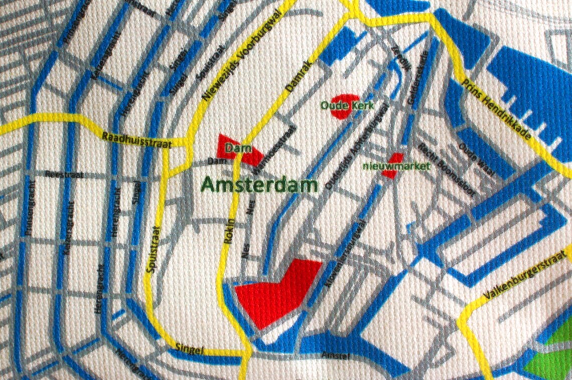 Amsterdam Map Wallet, Cute Coin Zipper Pouch, Map of Amsterdam, the ...