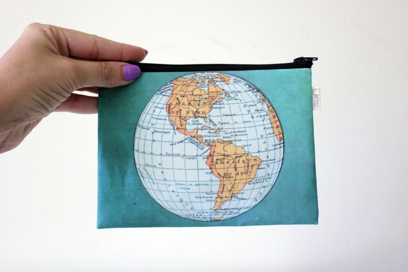 World Map Zipper Pouch, Clutch Purse, Women's Wallet, Printed With an ...