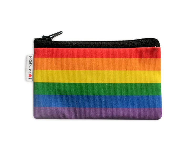 Rainbow Zipper Pouch, Colorful Printed Wallet, Pride Flag, Coin Purse ...
