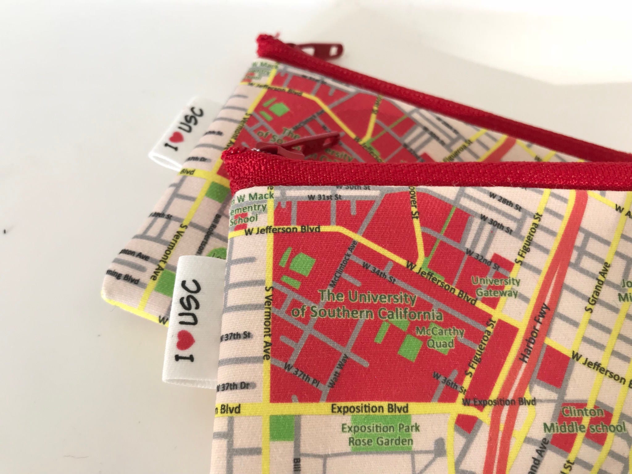 Coin Purse Wallet With the Map of the University of Southern California ...