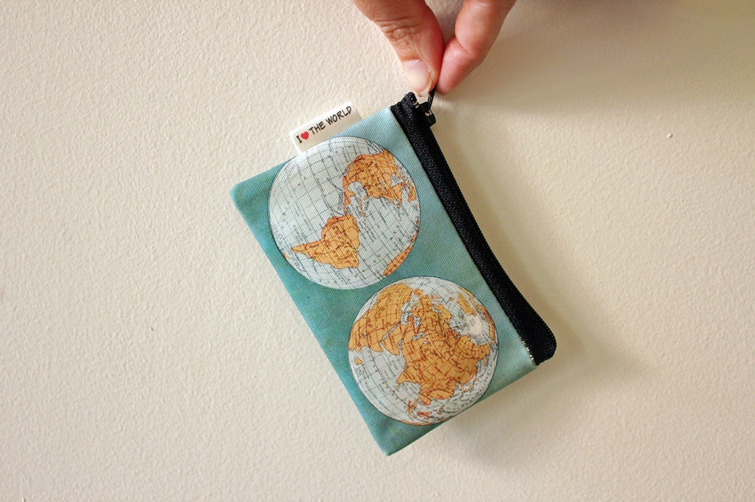 World Map Zipper Pouch, Coin Purse With Ancient World Map, Special Gift ...