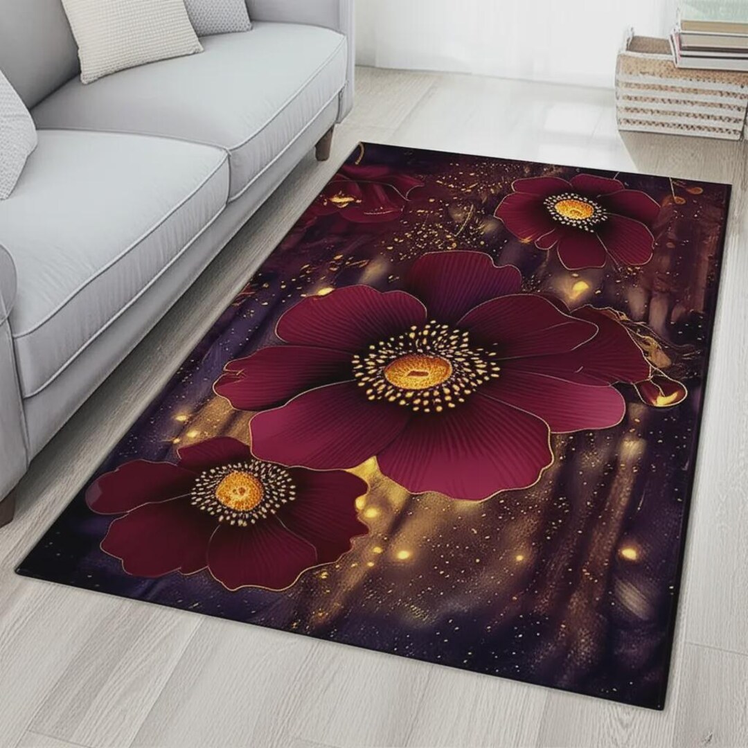 Dark Red Area Rug