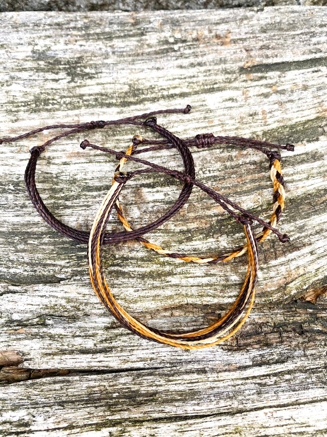 Mens Surfer Bracelets Stack Brown Waterproof Beach Bracelet - Etsy