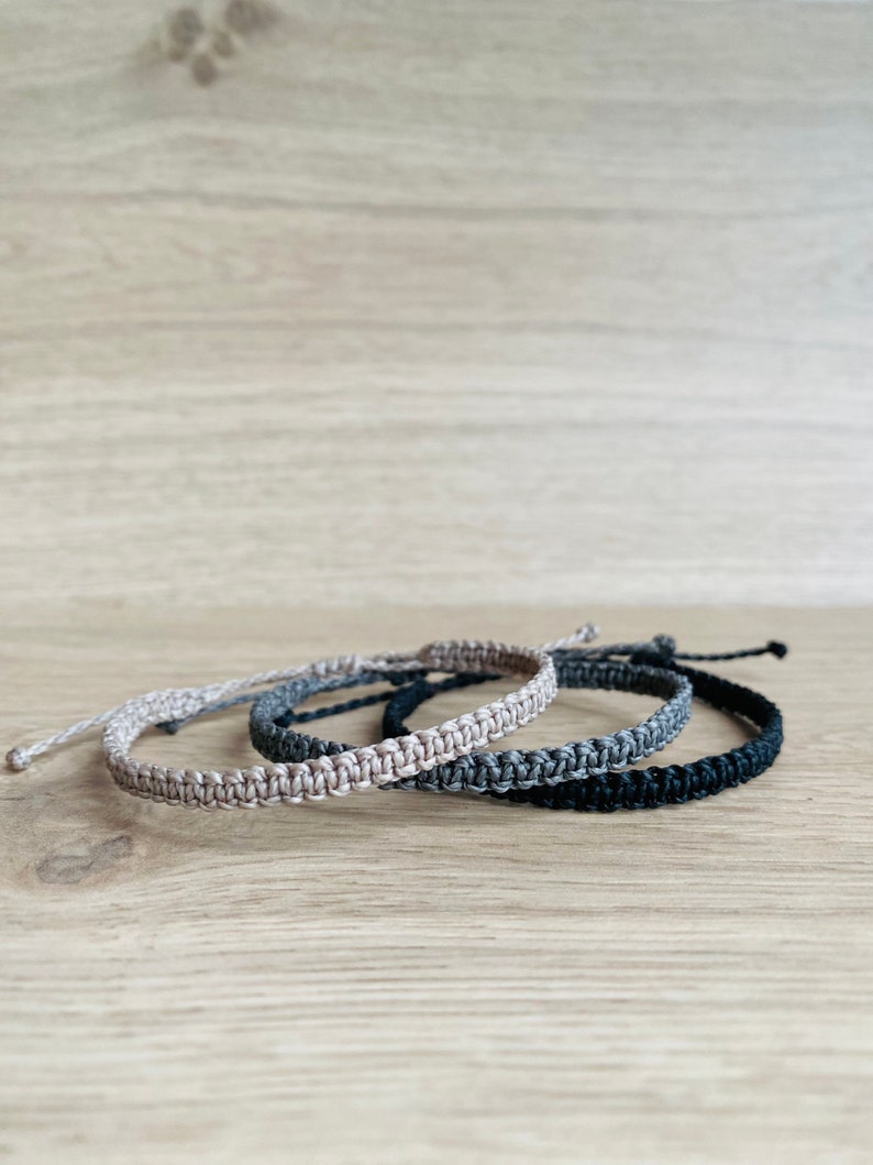 Black and Grey Surfer Bracelet for Men or Women Adjustable - Etsy