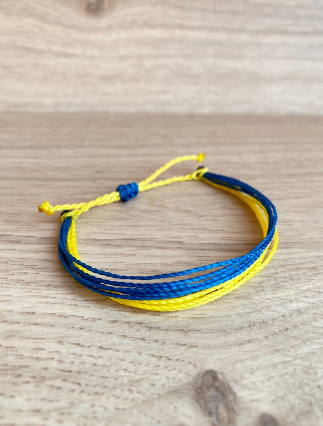 Support Ukraine Bracelet || Stand With Ukraine Charity Relief Waxed ...