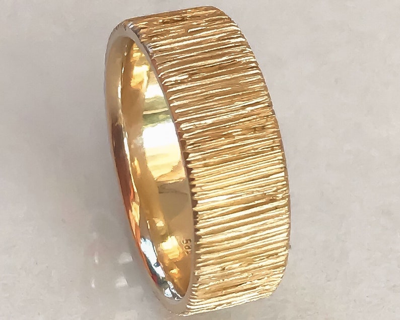 Textured Wedding Ring Solid Gold Wedding Ring Unique Wedding - Etsy