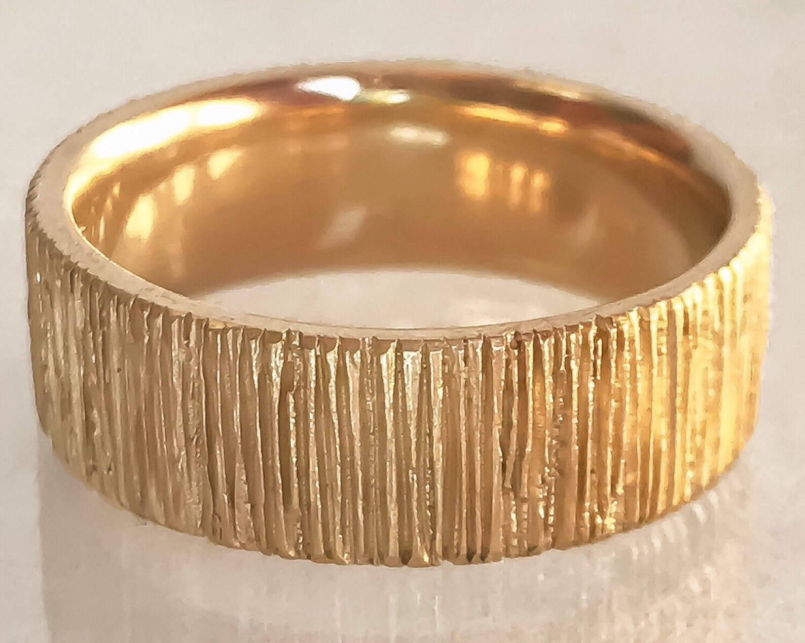 Textured Wedding Ring Solid Gold Wedding Ring Unique Wedding - Etsy