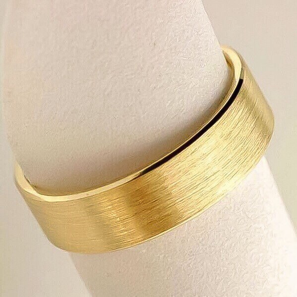 Traditional Gold Wedding Ring, Classic Gold Wedding Band, 14k Gold Mens ...