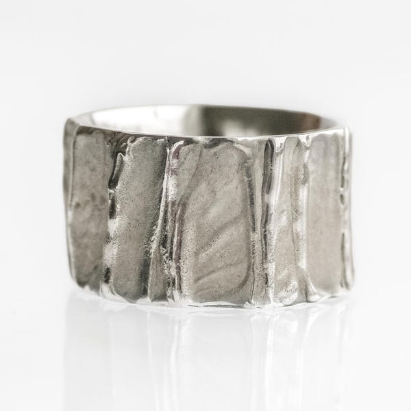 Rustic Silver Ring - Etsy
