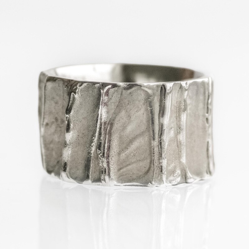 Rustic Silver Ring - Etsy