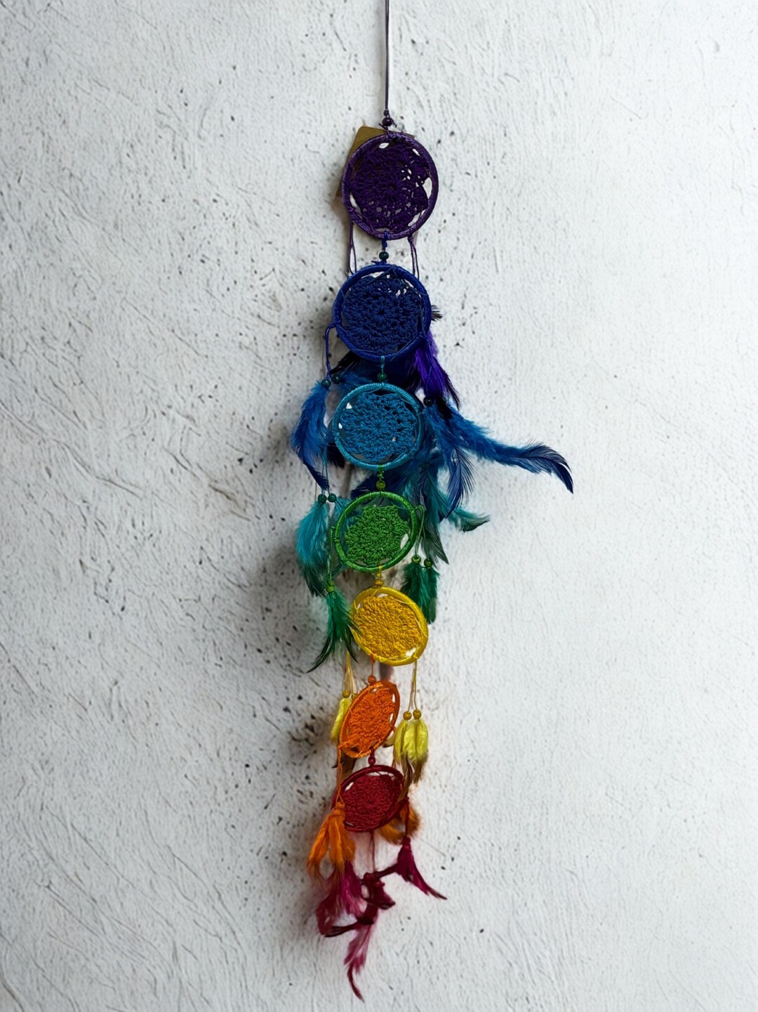 Viyara Chakra Dreamcatcher - 7 Chakras Wall Decor With Feathers ...
