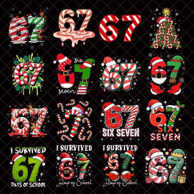 6 7 Christmas Clipart - Etsy