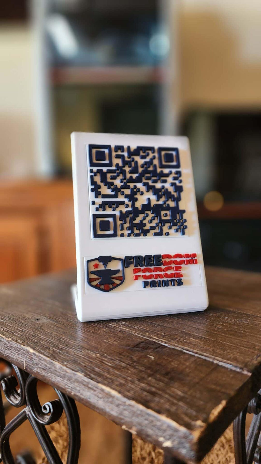 Custom QR Code Stand | Business Review Sign | Front Desk Display ...