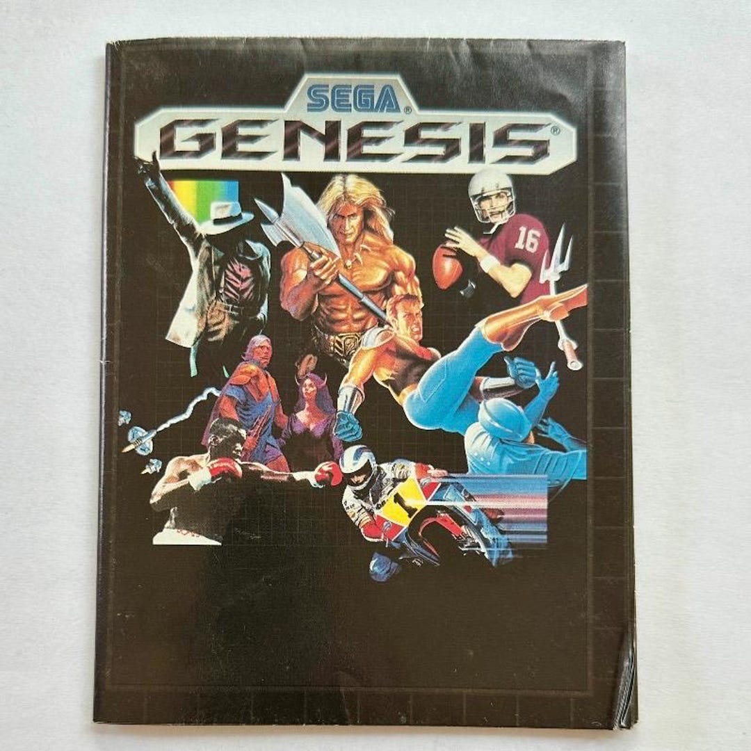1990 SEGA GENESIS Visions Full Size POSTER Promo Insert Moonwalker ...