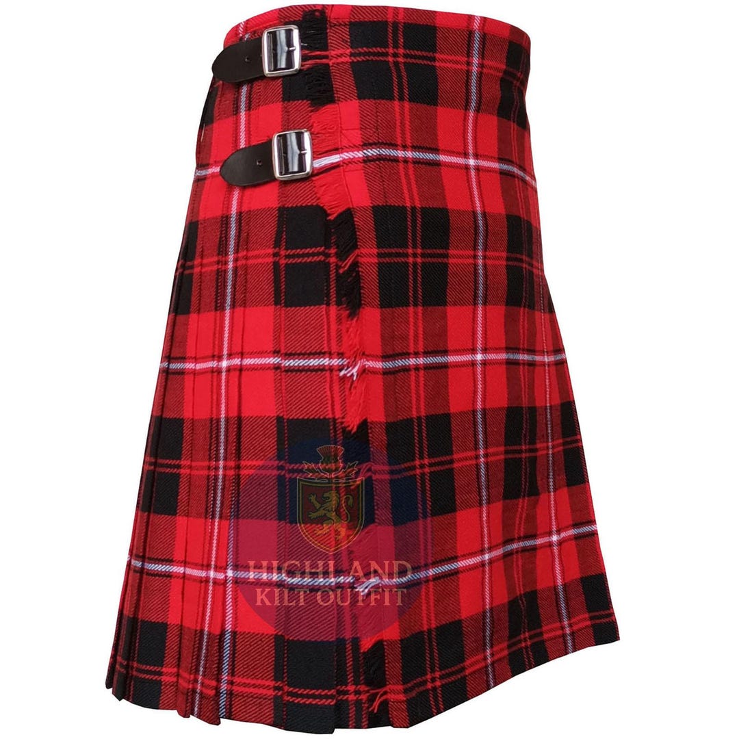 Clan Cunningham Tartan Kilt for Men – Traditional 8 Yard Scottish ...