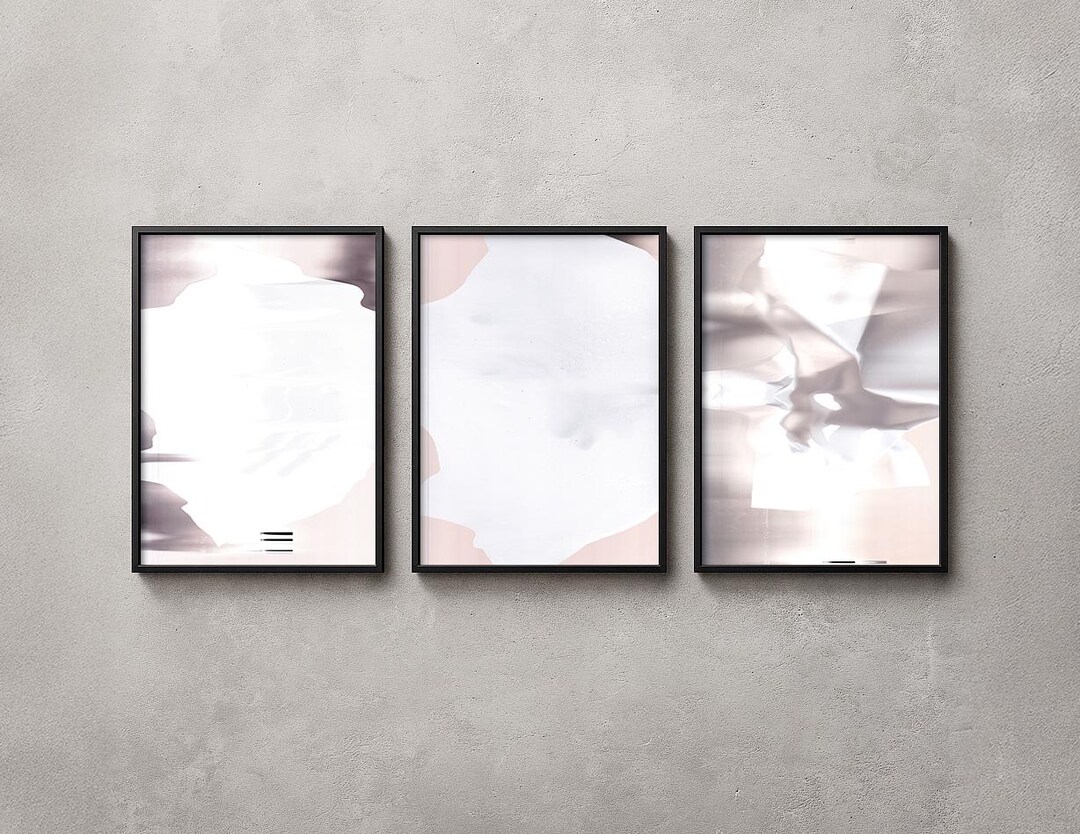 Scanography Collection VI – 3-piece Digital Art Set | Bright Abstract ...