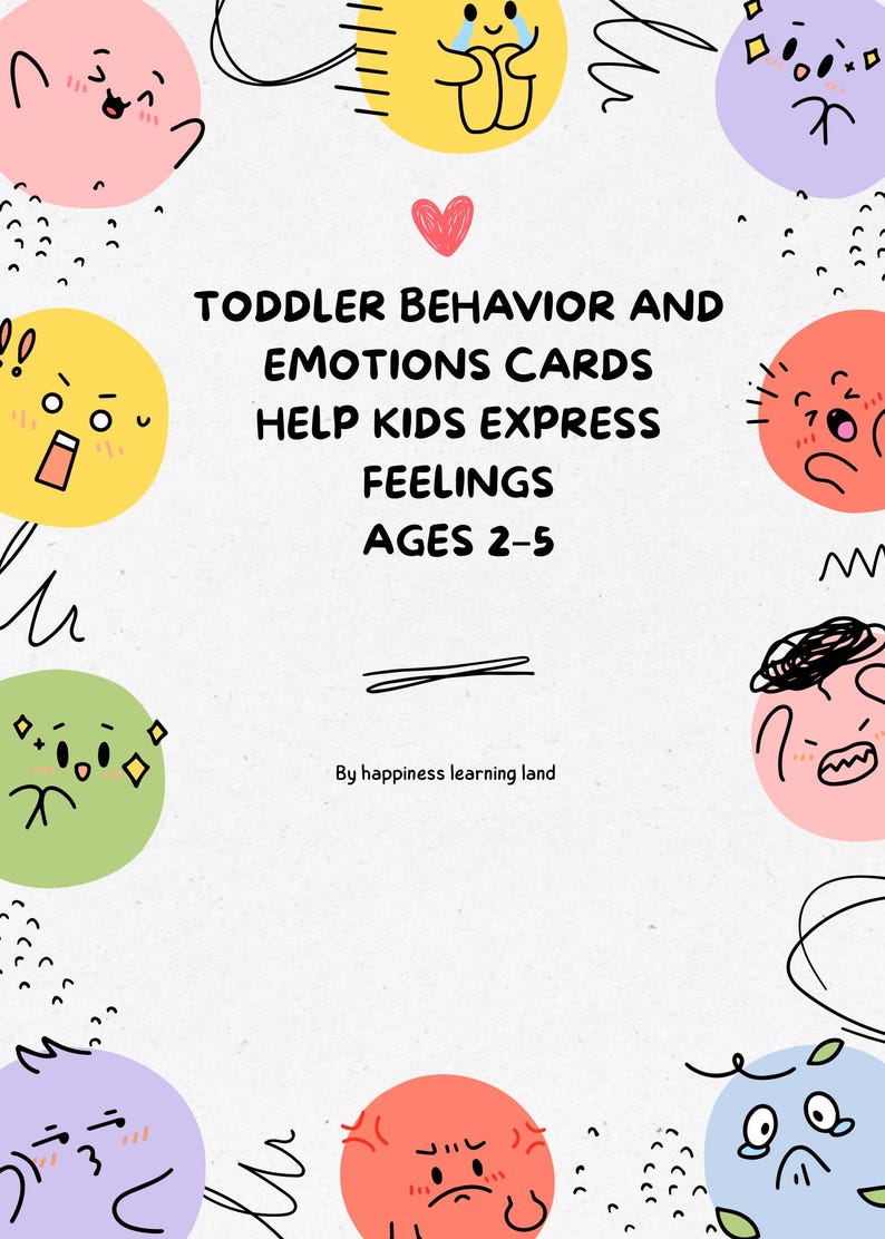 Toddler Feelings Flashcards | Printable SEL Activities, Ages 2-5 (PDF ...